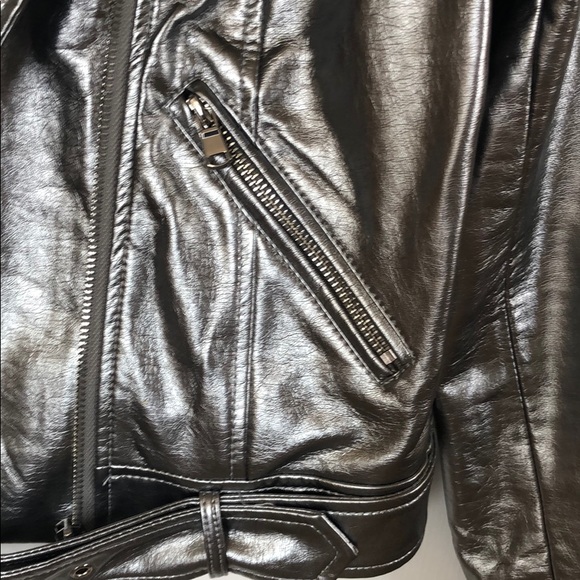 Zara | Jackets & Coats | Metallic Silver Biker Jacket Nwt | Poshmark